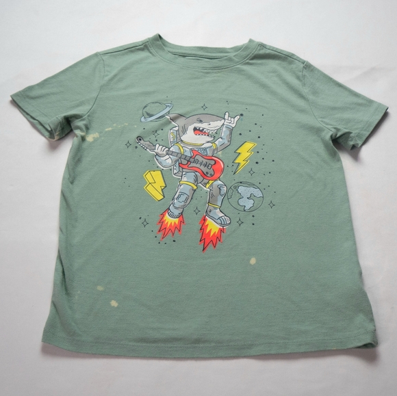 Cat & Jack | Shirts & Tops | Cat Jack Big Boys Small Astronaut Guitarist Bleach Stain Design ...